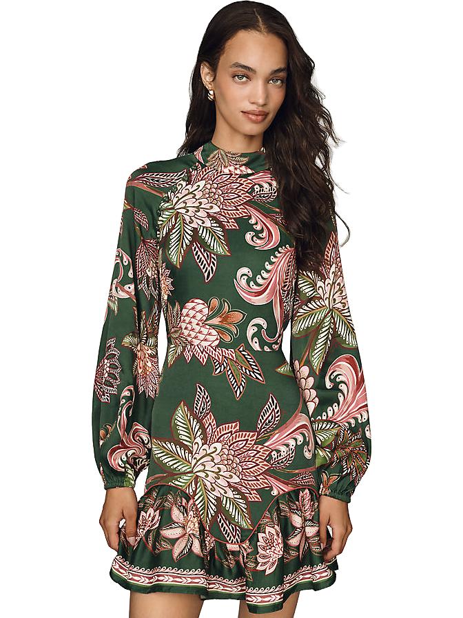 FARM RIO Farm Rio Arabesque Floral Mini Dress